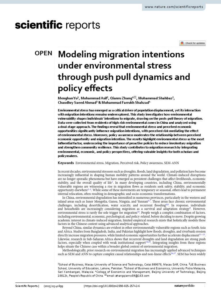 3.migration Intention My Research Design Look For Referencee | PDF ...