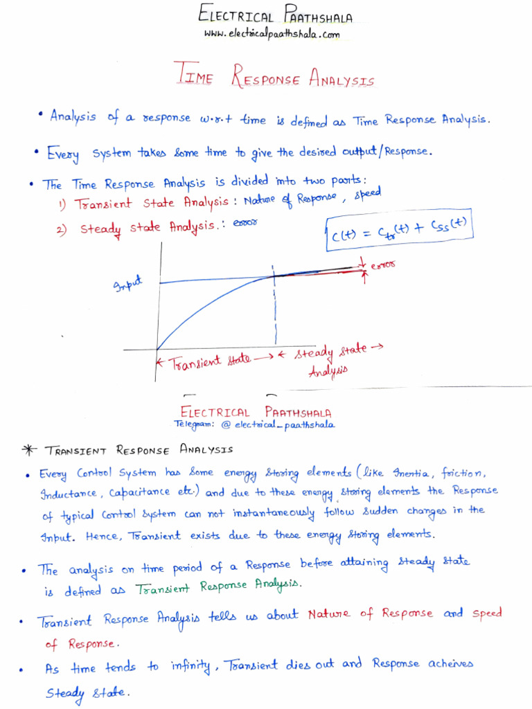 Time Response Analysis in Control Systems | PDF | Oscillation | Electricity