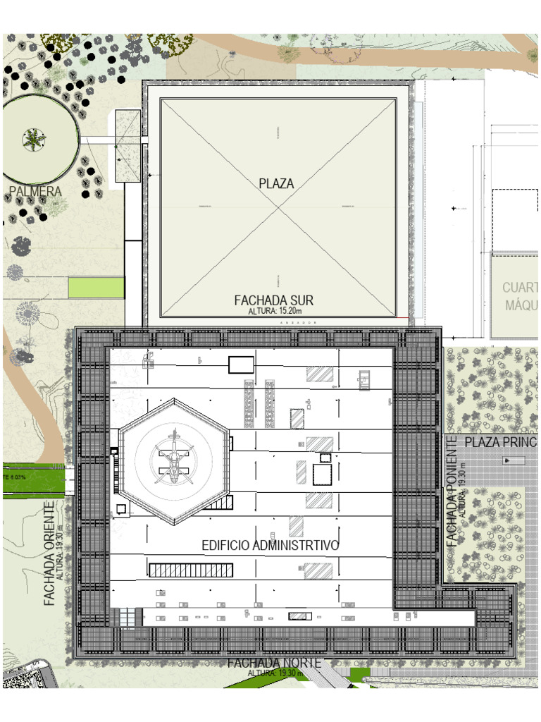 Dimensiones y Fachadas de Edificio Administrativo | PDF
