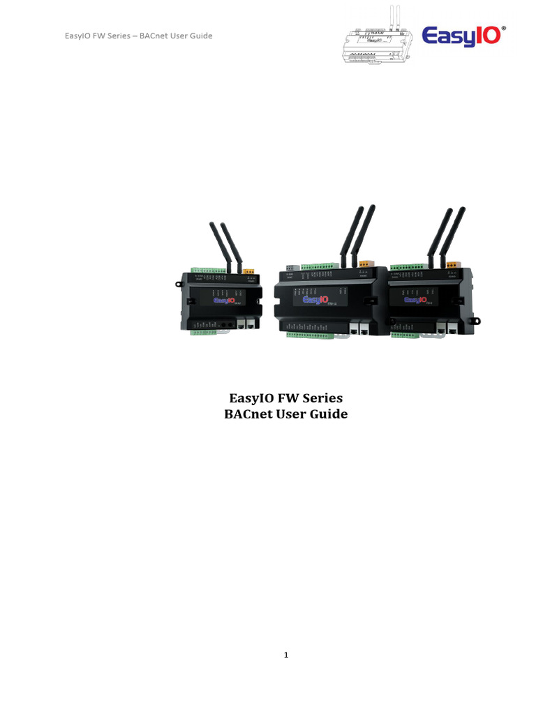 EasyIO FW Series BACnet Guide | PDF | Copyright | Trademark