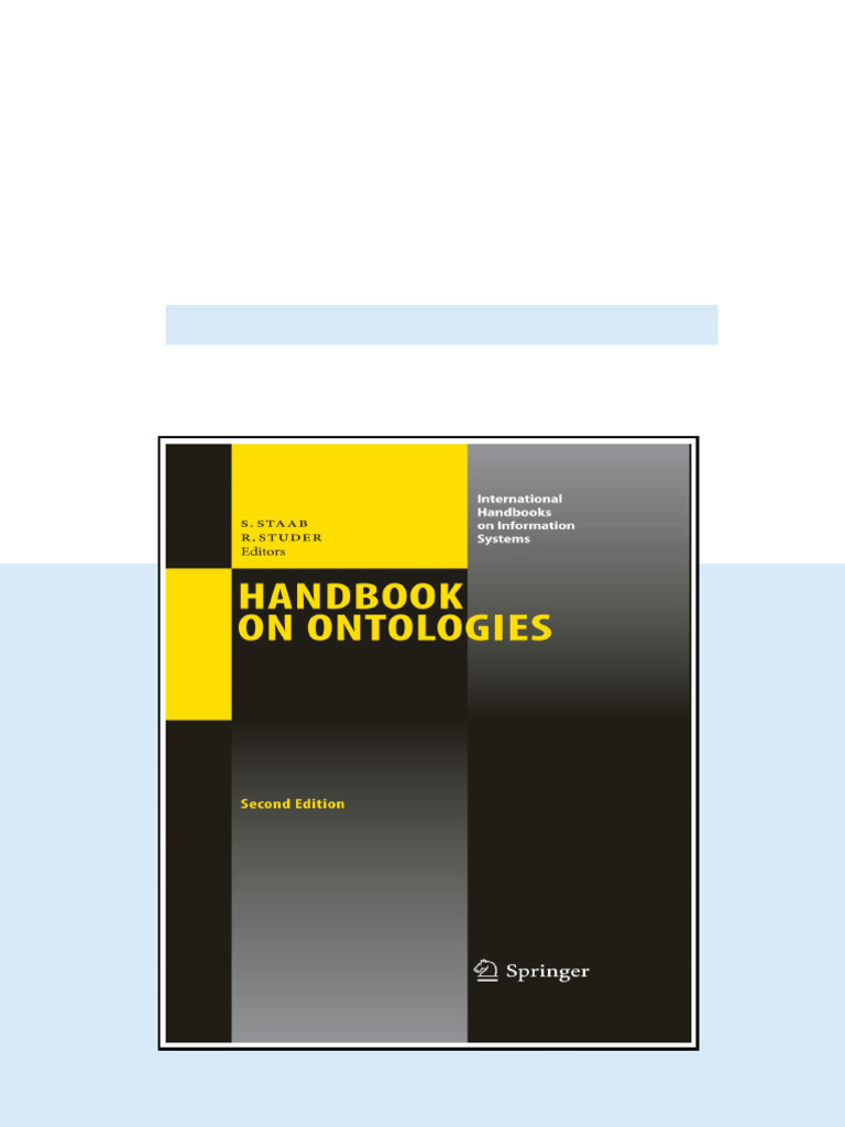 Handbook on Ontologies Second edition Steffen Staab Rudi Studer Full ...