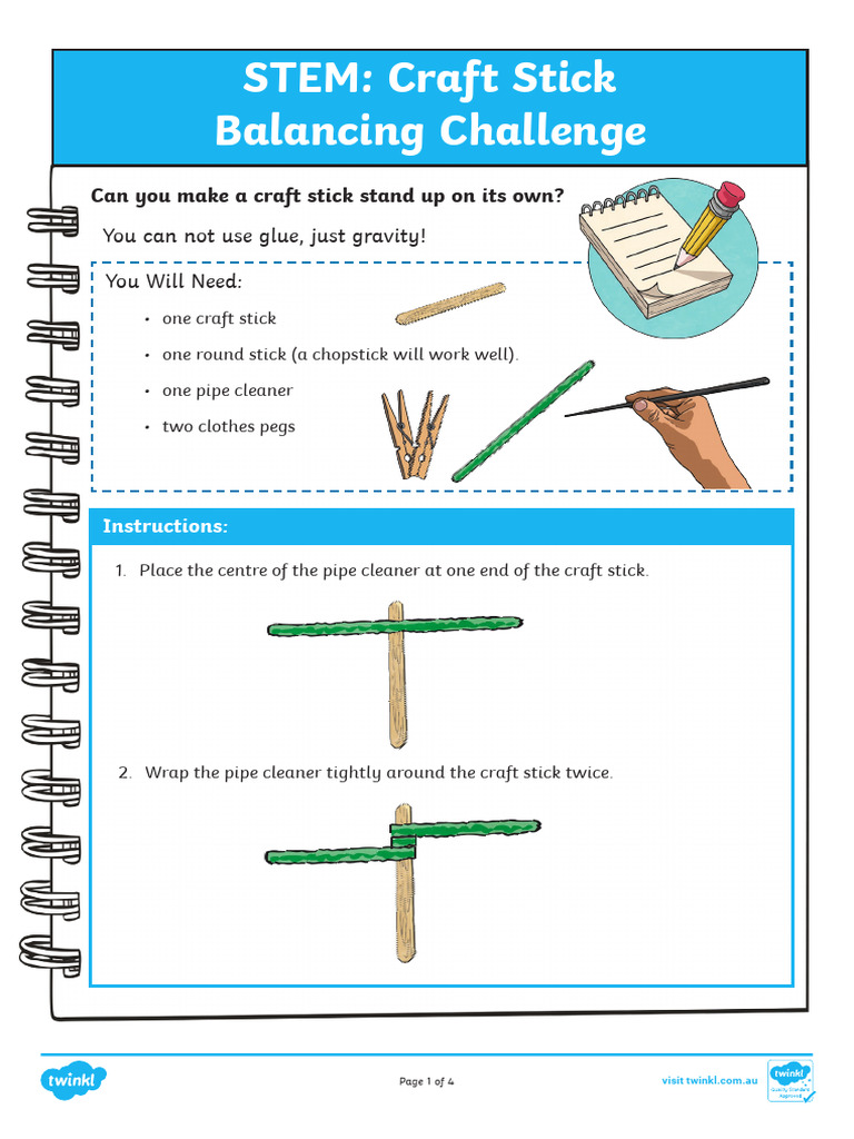 Au ST 103 Stem Craft Stick Balancing Challenge Ver 1 | PDF | Mechanics