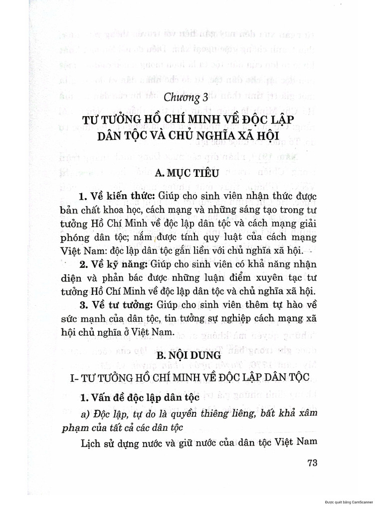 I. TTHCM về độc lập dân tộc | PDF