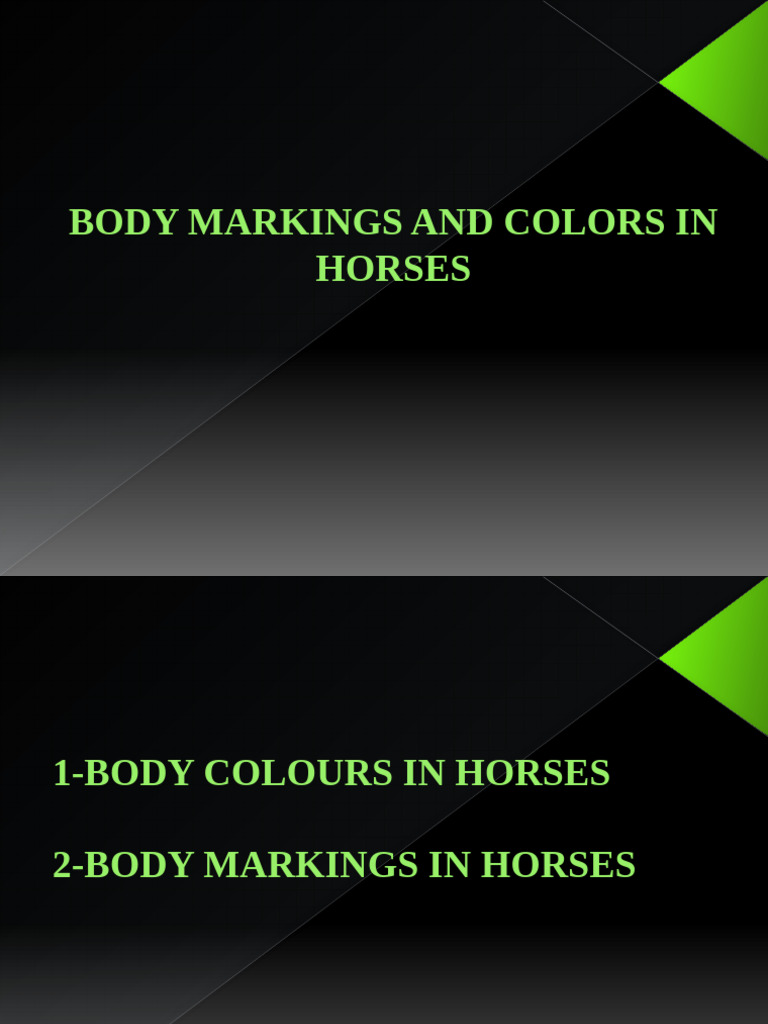 Horse Body Colors and Markings Guide | PDF | Horses | Equus (Genus)