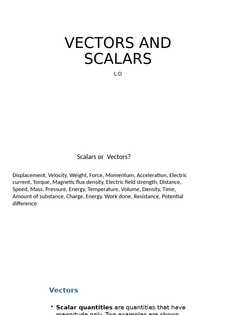 Scalars, Vectors and Forces | PDF | Force | Euclidean Vector