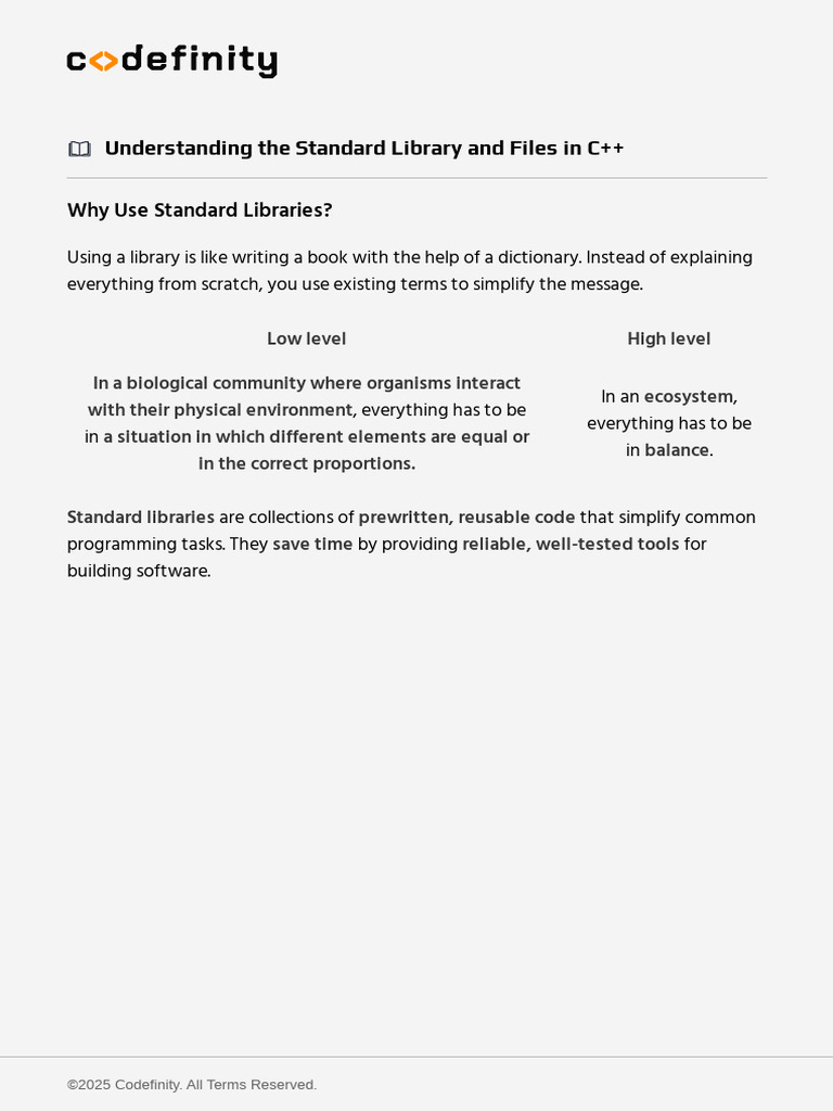 c Introduction Getting Started Understanding the Standard Library and ...