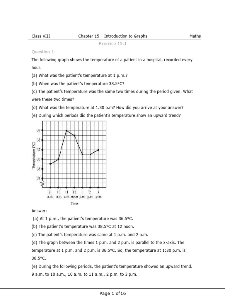 Class VIII Maths: Introduction to Graphs | PDF | Cartesian Coordinate ...