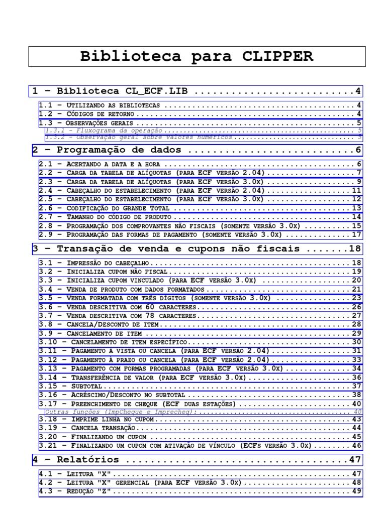 Funcoes Clipper | Biblioteca (Computação) | Impressora (Computação ...