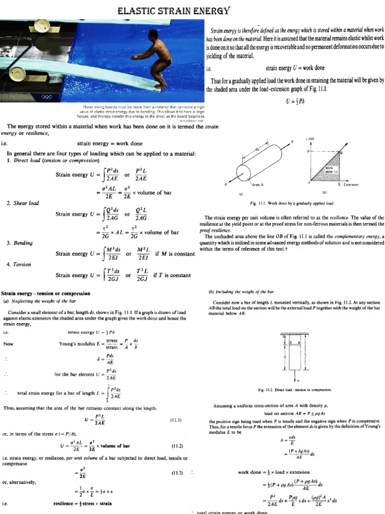 SM Ii - Elastic Strain Energy | PDF