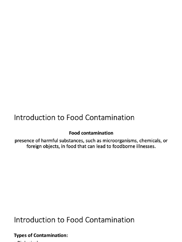 Food Contamination | PDF