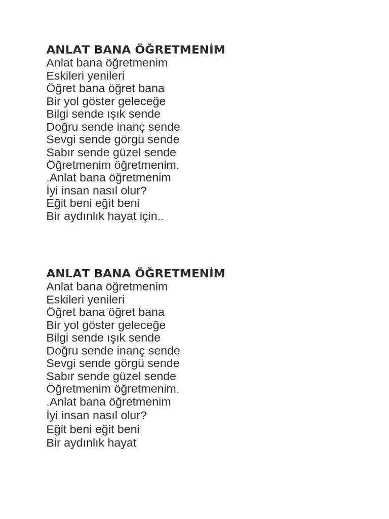 Anlat Bana | PDF