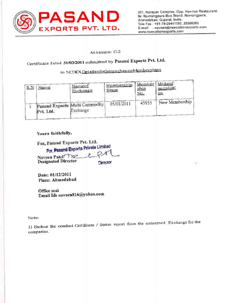 Annexure C 2 | PDF | Technology & Engineering