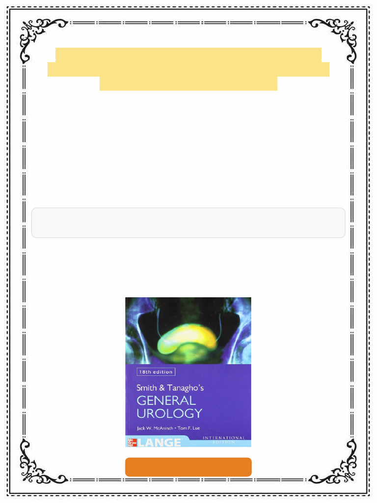 Smith and Tanagho s General Urology 18th International edition Edition ...