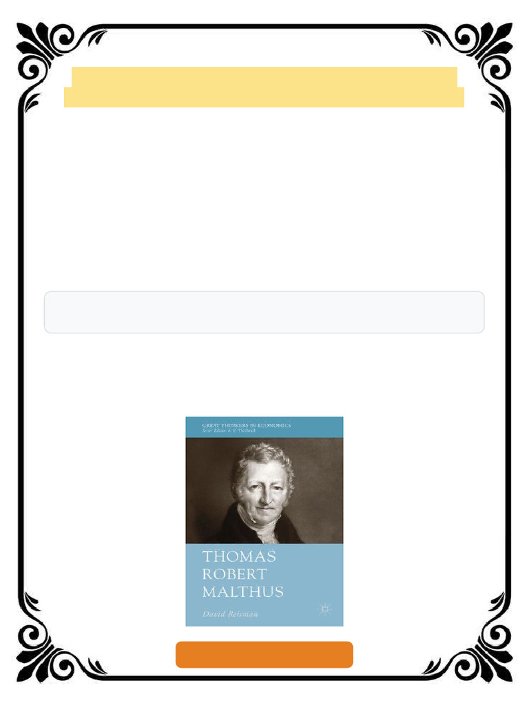 Thomas Robert Malthus David Reisman Ebook Ready-For-Download Edition ...