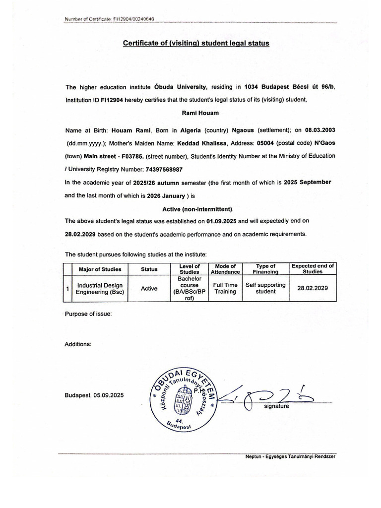 Student Status | PDF