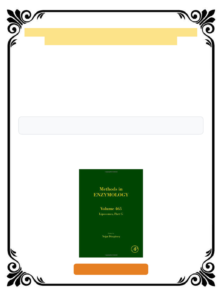 Liposomes Part G 1st Edition Nejat Düzgüneş ebook fast download | PDF ...