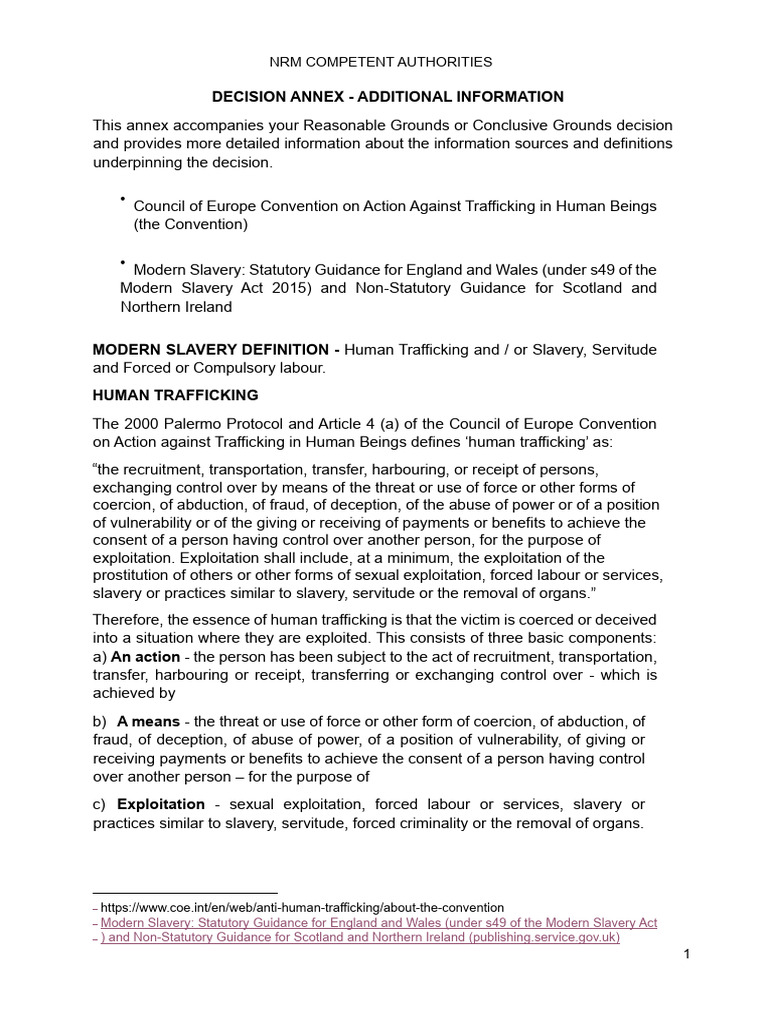 Modern Slavery Guidance Overview | PDF | Human Trafficking | European ...