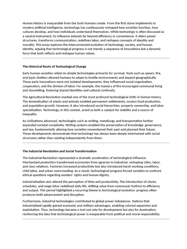 Human The Tools Humans Creat1 | PDF | Sustainability | Society