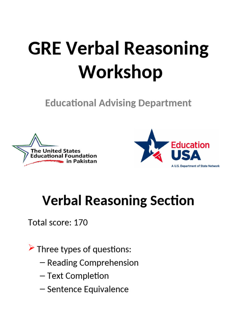 GRE - Verbal Reasoning - Print Version | PDF | Graduate Record ...