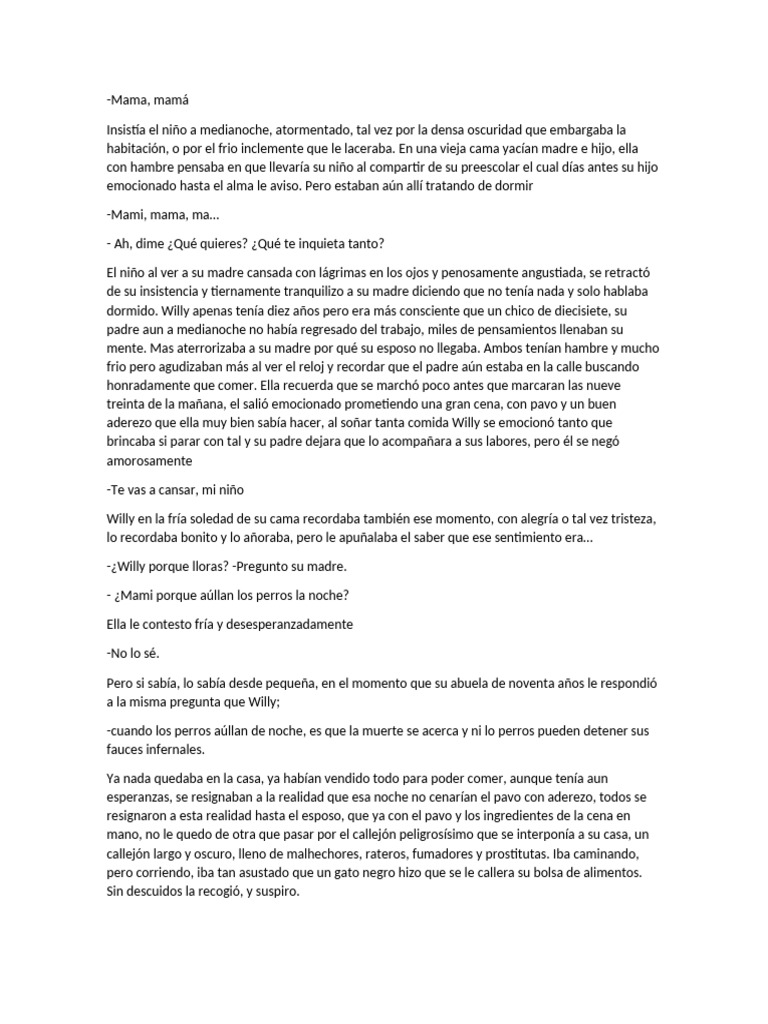 La noche del pavo y el destino trágico | PDF