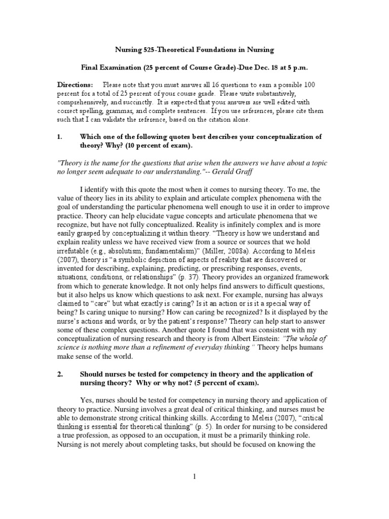 The Application of Theory to Advance Nursing Practice: A Comprehensive ...