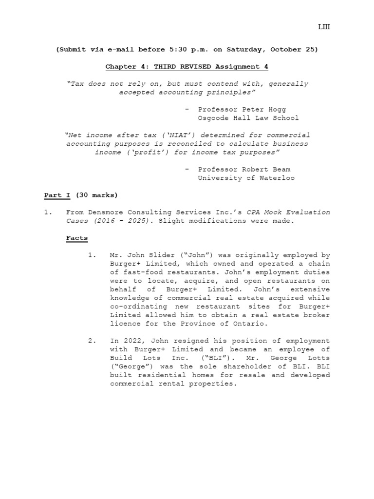 Third Revised Assignment 4 (2025) | PDF | Taxes | Expense