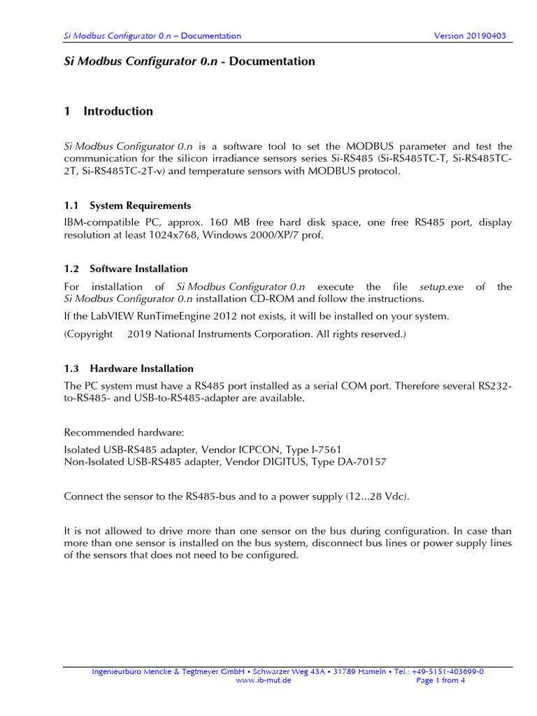 Si Modbus Configurator | PDF | System Software | Computing