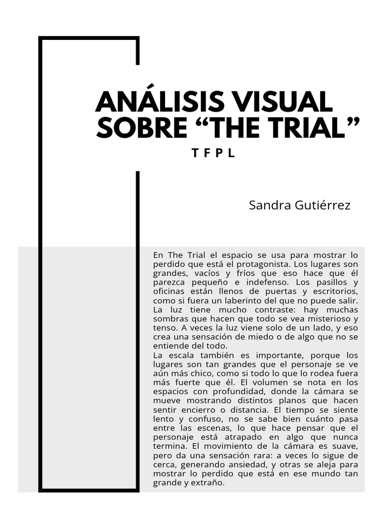 Ana%CC%81lisis visual de %E2%80%9CThe Trial%E2%80%9D | PDF