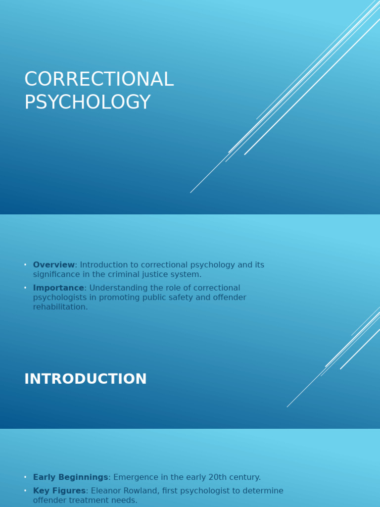 Understanding Correctional Psychology | PDF