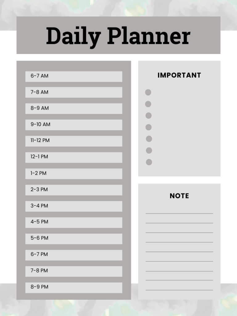 Gray Black and White Modern Planner Spiral Notebook | PDF