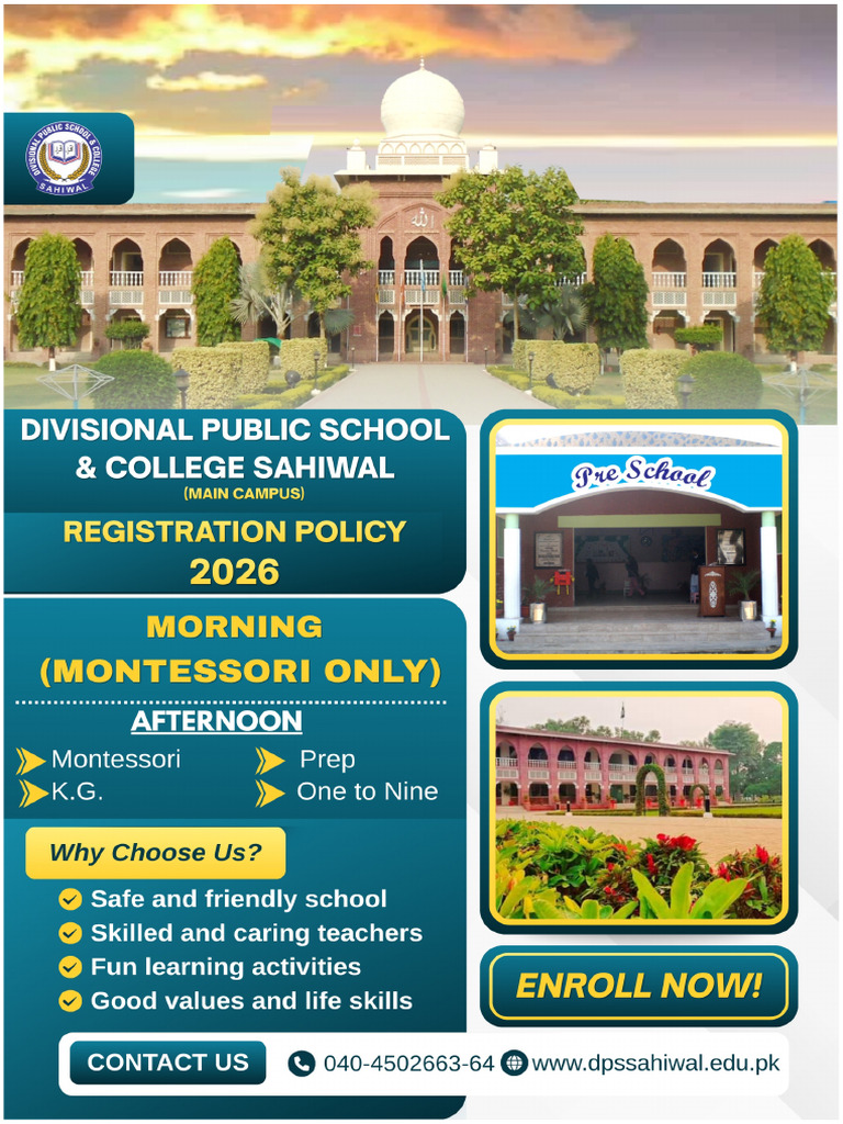 DPS Sahiwal Admission Fee Structure | PDF