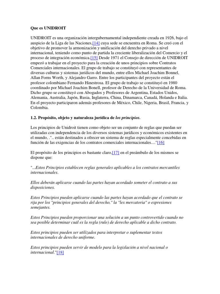 Qué es UNIDROIT y su función jurídica | PDF | Ley internacional | Justicia