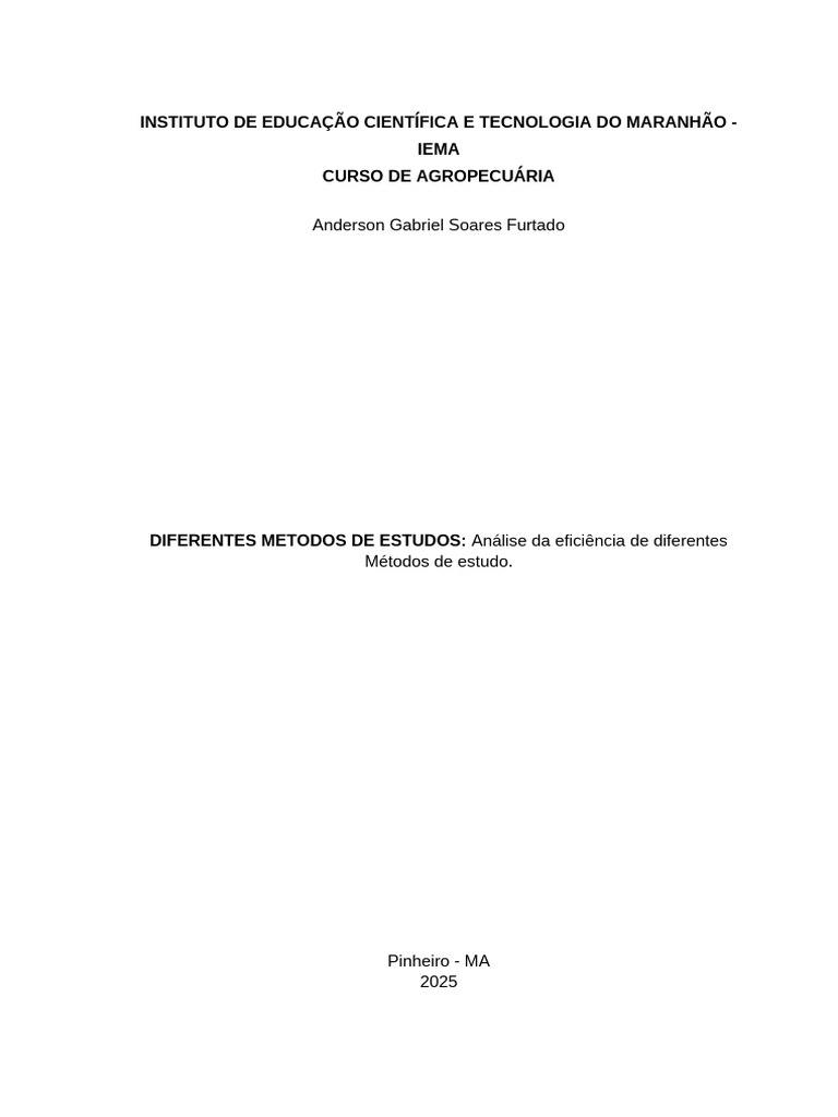 AGRO 101 PECS Projeto de Pesquisa - Anderson Gabriel Soares Furtado ...