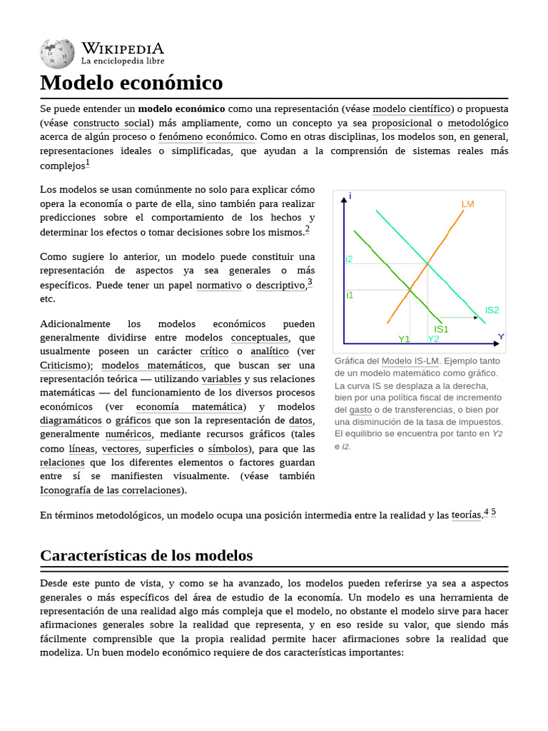 Modelos Económicos: IS-LM y Más | PDF | Modelo económico | Economias