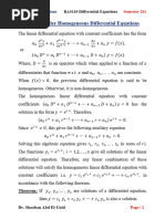 Homogeneous vs Non-Homogeneous DEs | PDF | Equations | Subtraction