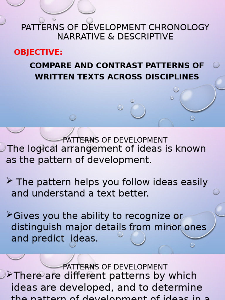 Patterns of Development in Writing | PDF | Narrative | Perception