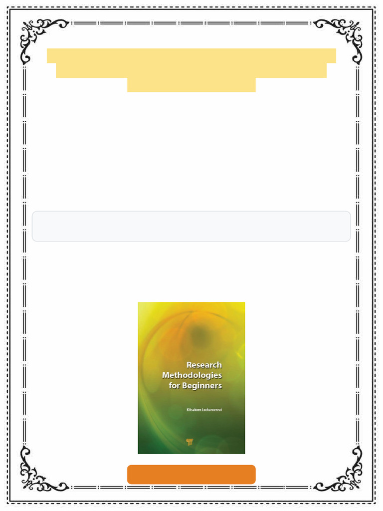 Research Methodologies for Beginners 1st Edition Kitsakorn Locharoenrat ...