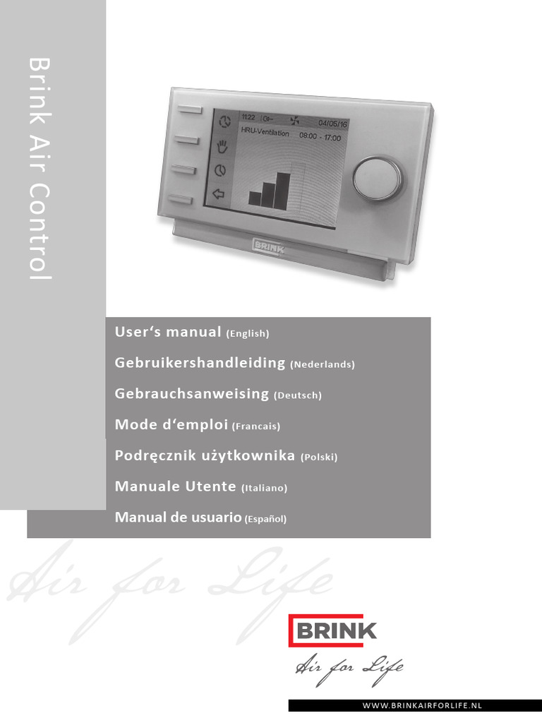 Brink Air Control User Manual | PDF | Ventilation (Architecture)