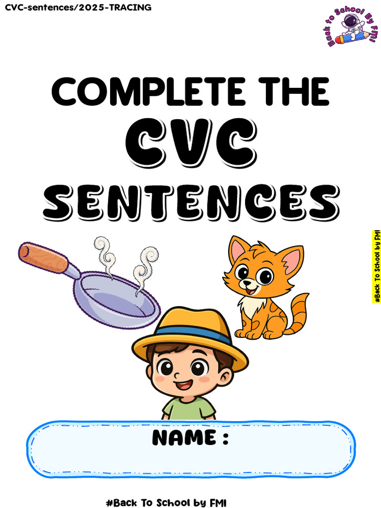 Complete The CVC Sentences Ads | PDF