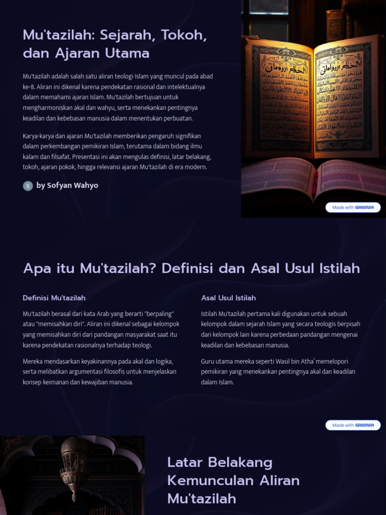 Sejarah dan Ajaran Utama Mu'tazilah | PDF