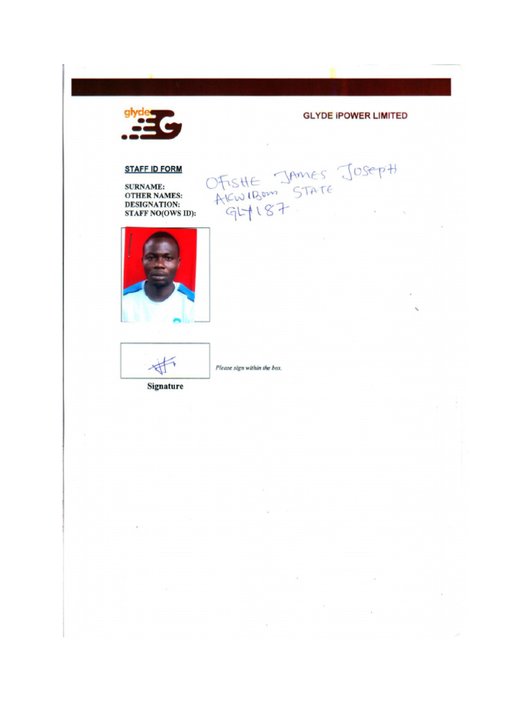 James Joseph ID Card | PDF