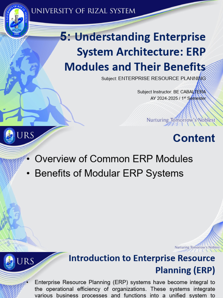 5 - ERP Modules | PDF | Enterprise Resource Planning | Supply Chain ...