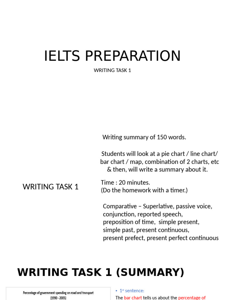 Ielts Preparation - Writing Task 1 | PDF | Grammar | Language Mechanics