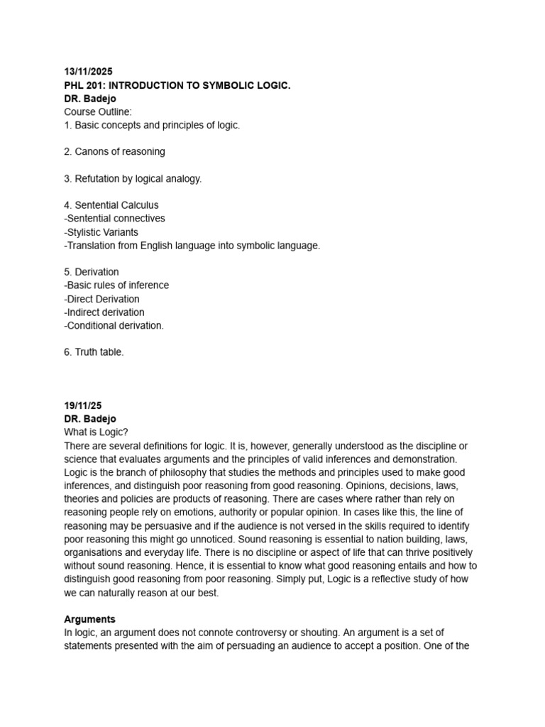 Complete PHL 201 Note Till Date-5 | PDF | Argument | Deductive Reasoning