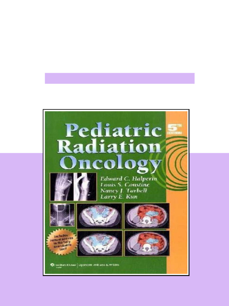 Pediatric Radiation Oncology (5th Edition) available all format | PDF