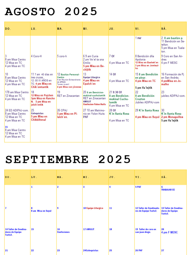 Actividades 2025 A | PDF