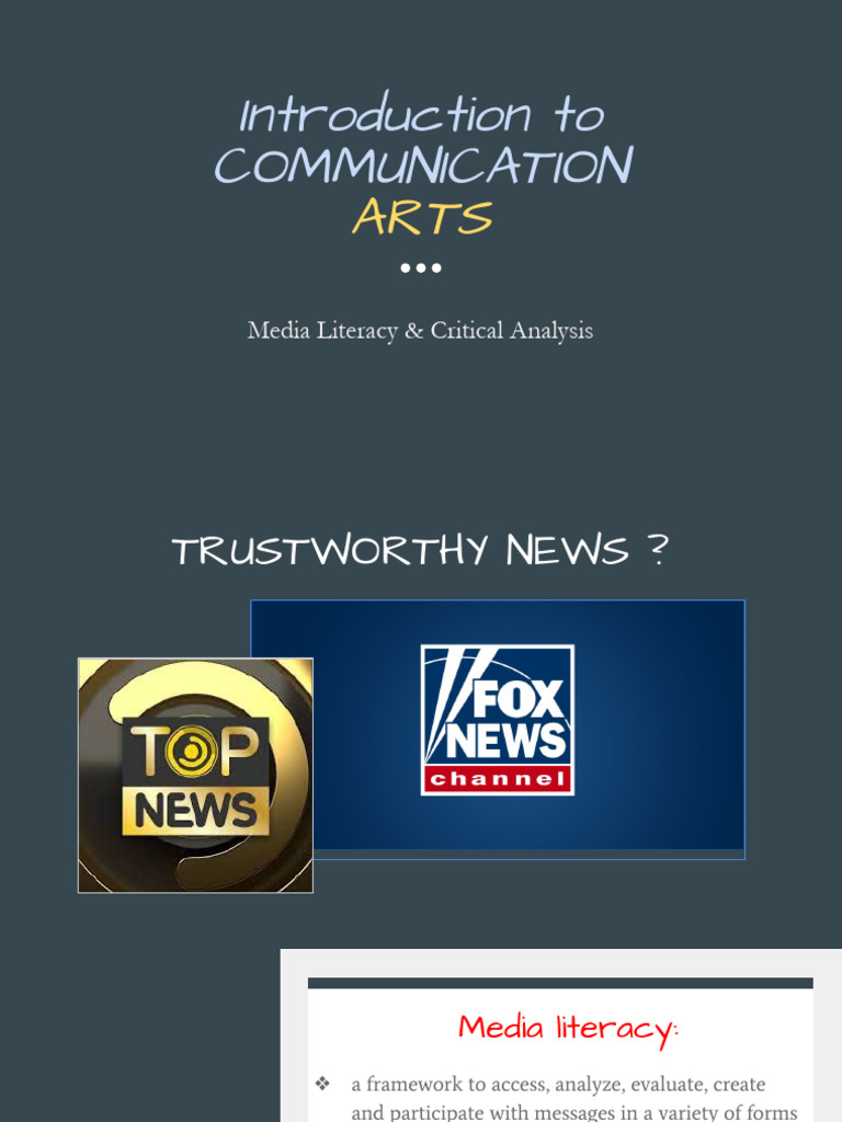 8 Media Literacy and Analysis (1) | PDF | Advertising | Critical Thinking