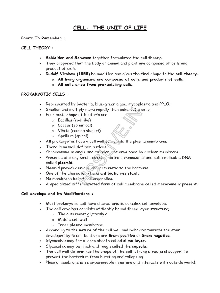 5.cell - The Unit of Life-Hsslive | PDF