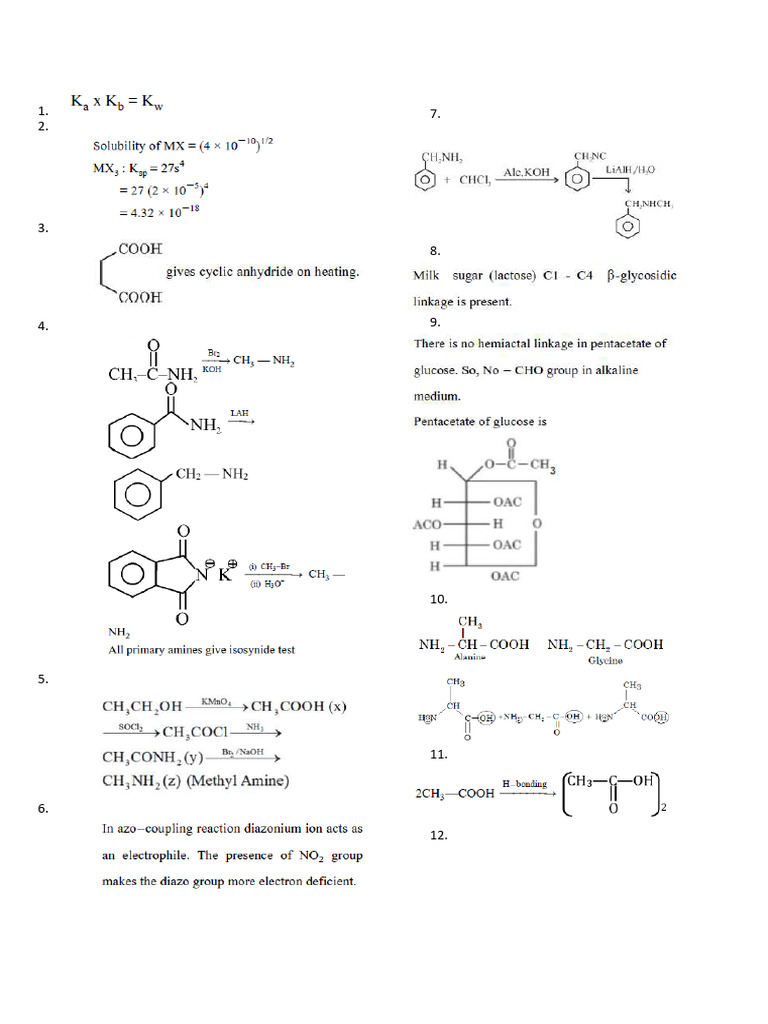 Xii Full Syllabus Che Sol | PDF