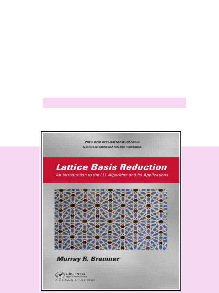 (Ebook) Lattice Basis Reduction: An Introduction to the LLL Algorithm and Its Applications ...